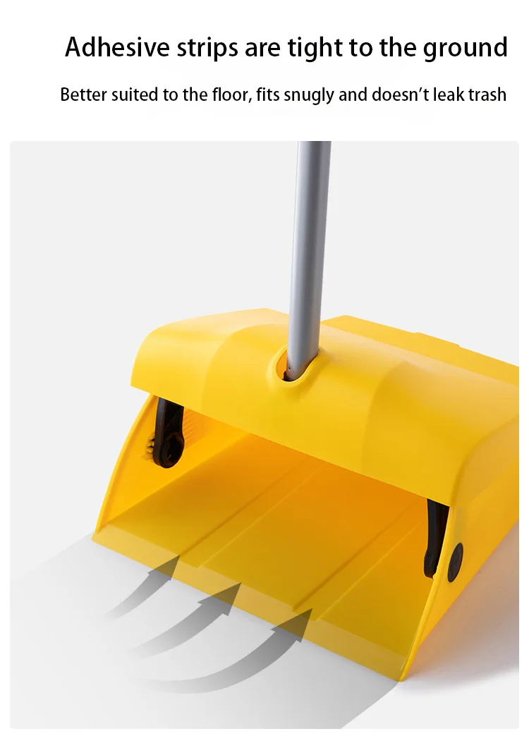 Heavy Duty Broom and Dustpan Set Commercial Outdoor Indoor 2 1 Perfect ...