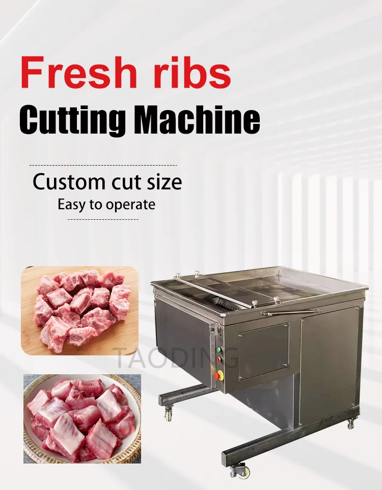 Industrial Pork Ribs Cube Cutter Cutting Machine Fresh Lamb Chops Dicer ...
