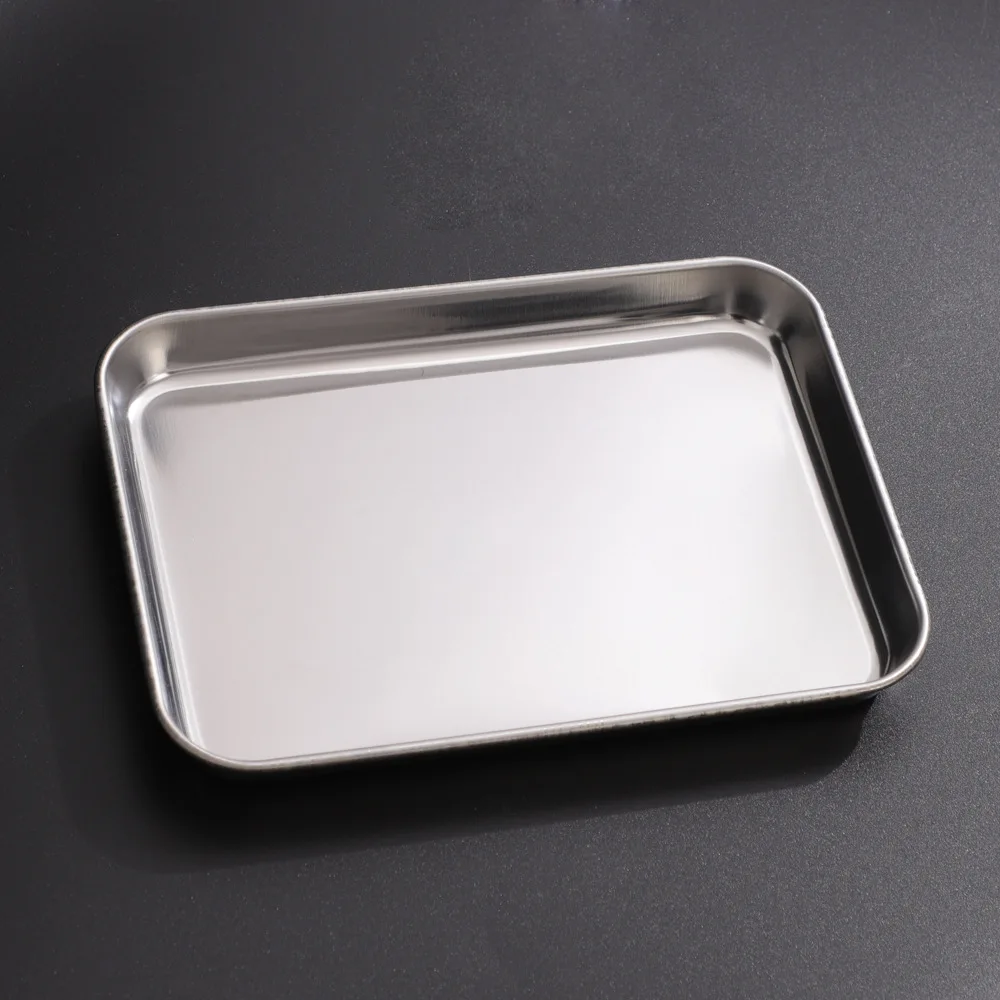 Customized Kitchen Stainless Steel Rectangular Food Tray Food Serving ...
