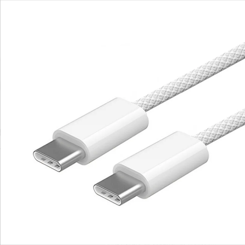PD 60W USB C-C Braided Cable For iPhone 15 Pro Max USB 3.0 2.0 Transfer ...