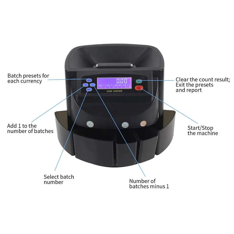 Xindabill XD-9005 Professional USD Coin Counter Machine