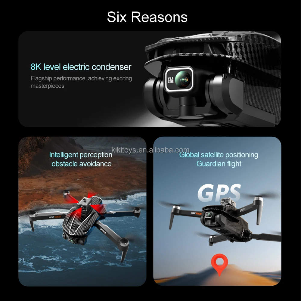 5G GPS Drone with Dual 8K Cameras - Long Endurance & Obstacle Avoidance