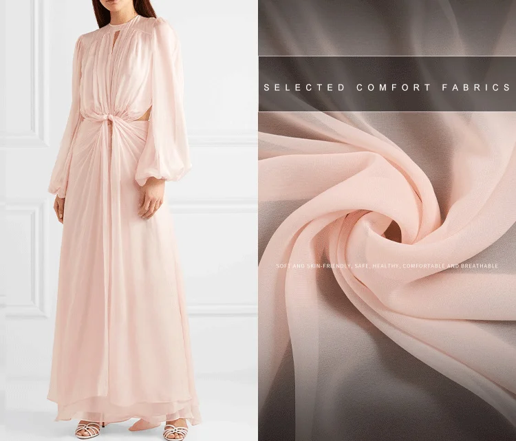 Twill Satin Chiffon Soft 100% Polyester Recycle Satin Chiffon Fabric ...