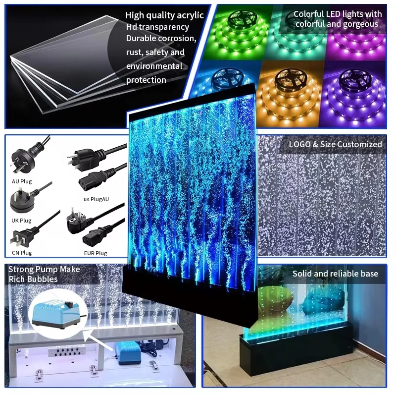 Indoor Water Fountains - Customized Acrylic Wall Panels