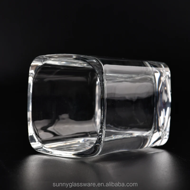 Transparent Square Shape Glass Candle Jars For Wholesale - Buy Square ...
