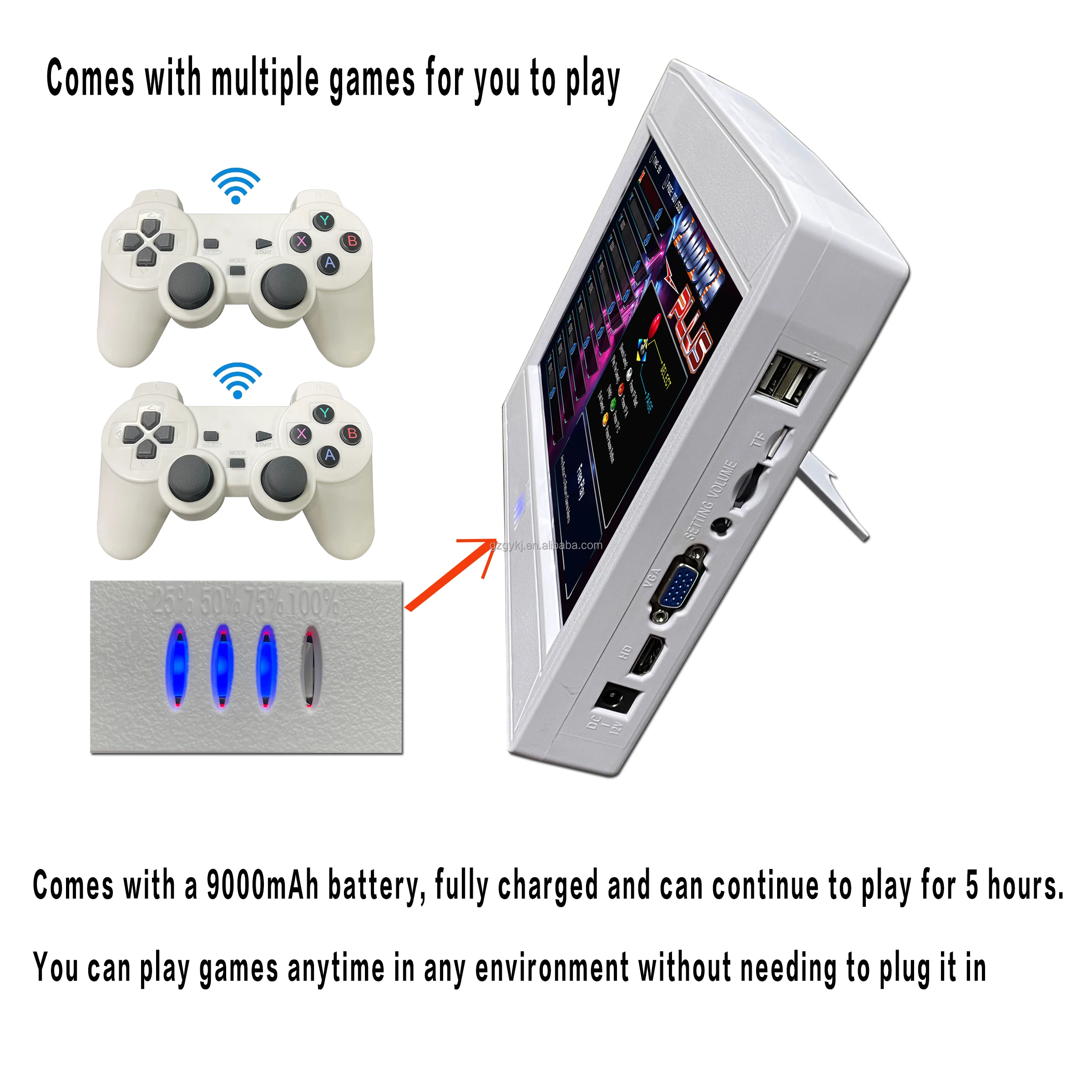 Retro Arcade Fun - 26800 in 1 Game Console with 10 Inch Display