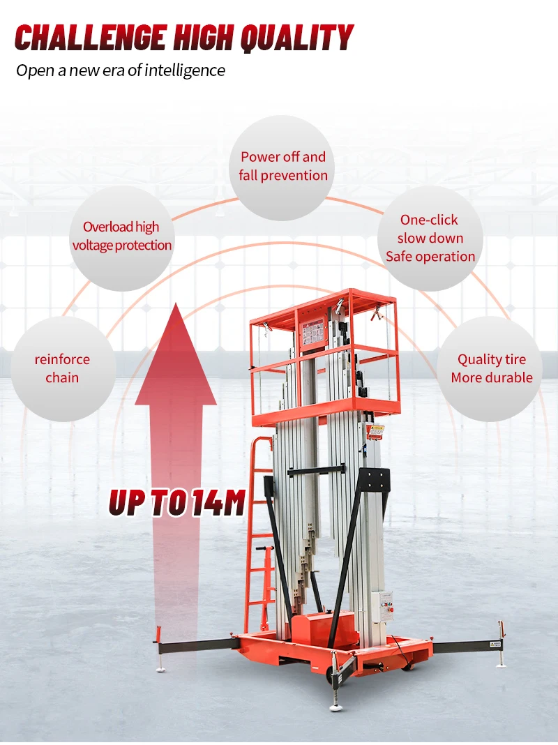 Portable 6m 8m Electric Self-propelled Mobile Aerial Working Platform ...