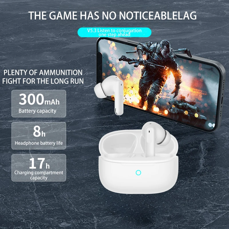 Earbud Headphones Wireless Waterproof Gaming In-ear Headphones With ...