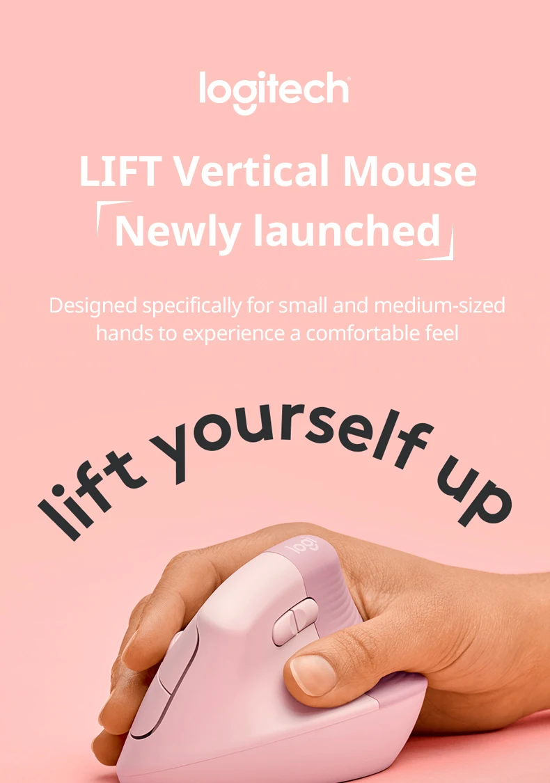 Logitech Lift Vertical Ergonomic Mouse Office Wireless Mouse Wireless ...