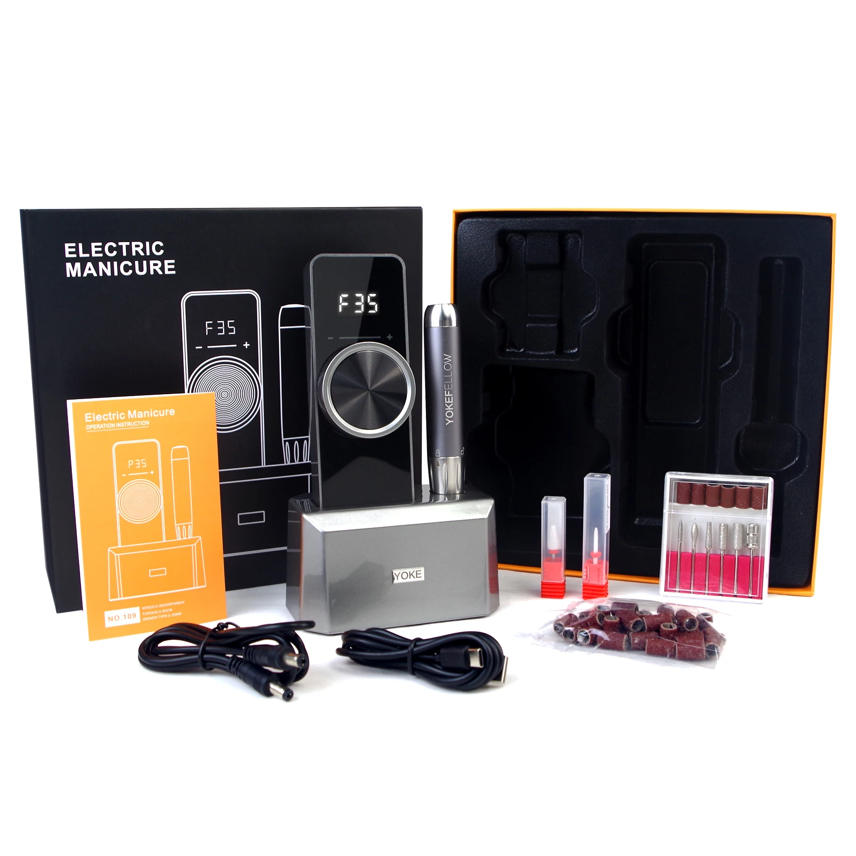 Yokefellow Nail Drill Machine Yk109 35000rpm Brushless Electric ...