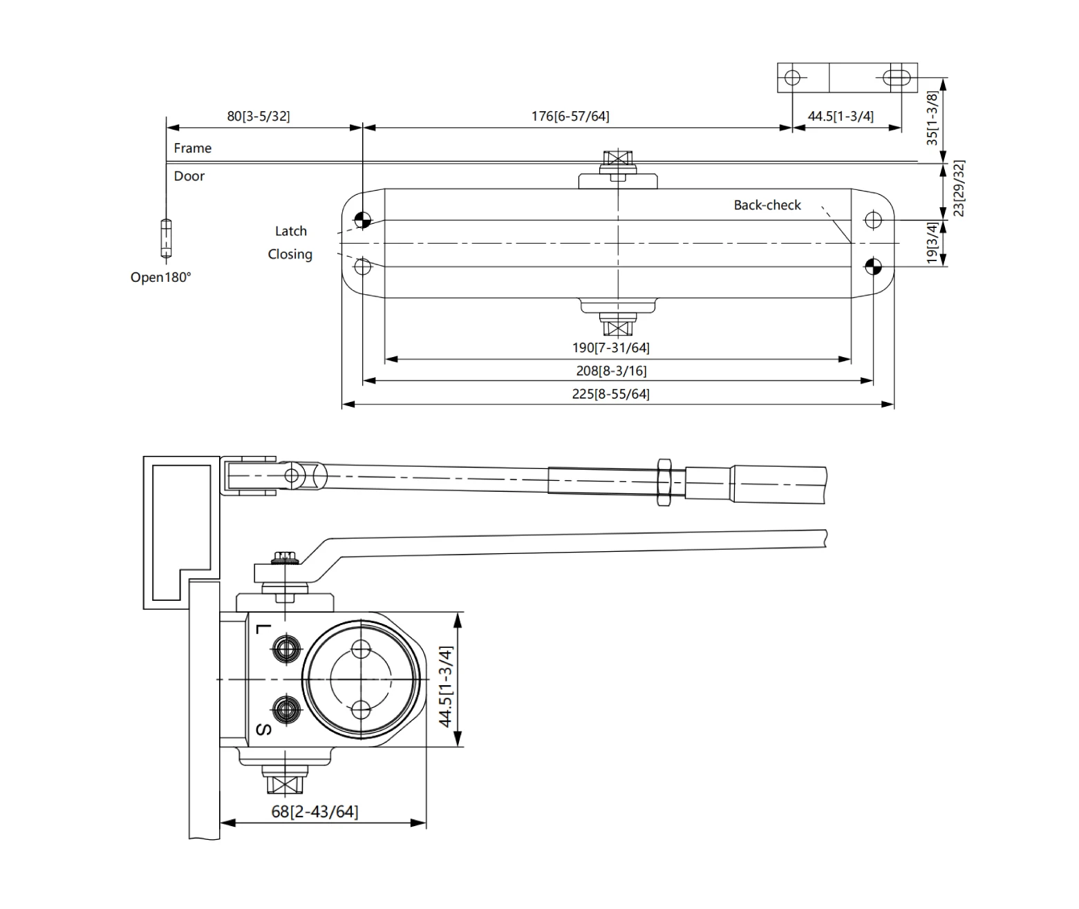 Surface-mounted American Standard 208*19 Two Speed Adjustment Hydraulic ...