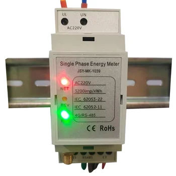 Single Phase Smart Energy Meter Din Rail Kwh Solar Smart Meter 4g ...