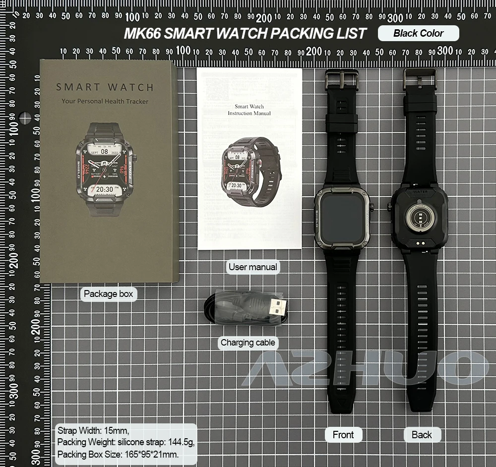 Mk66 Smart Watch 1.85 Inch Touch Screen Gloryfit Ip68 Waterproof Mk66 ...