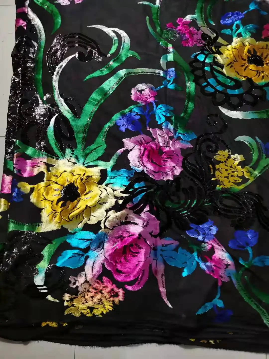 Ready to Ship Dirac and Garbasaar Handprint Soft Silk Pure Velvet Burnt ...
