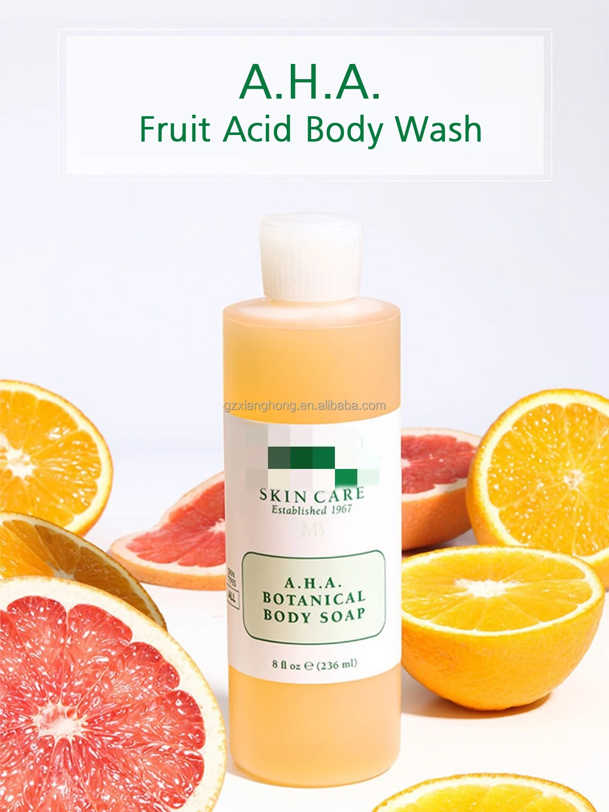 Citrus Flavour Fruit Acid Body Wash Cleansing Exfoliate Smoothing Body ...