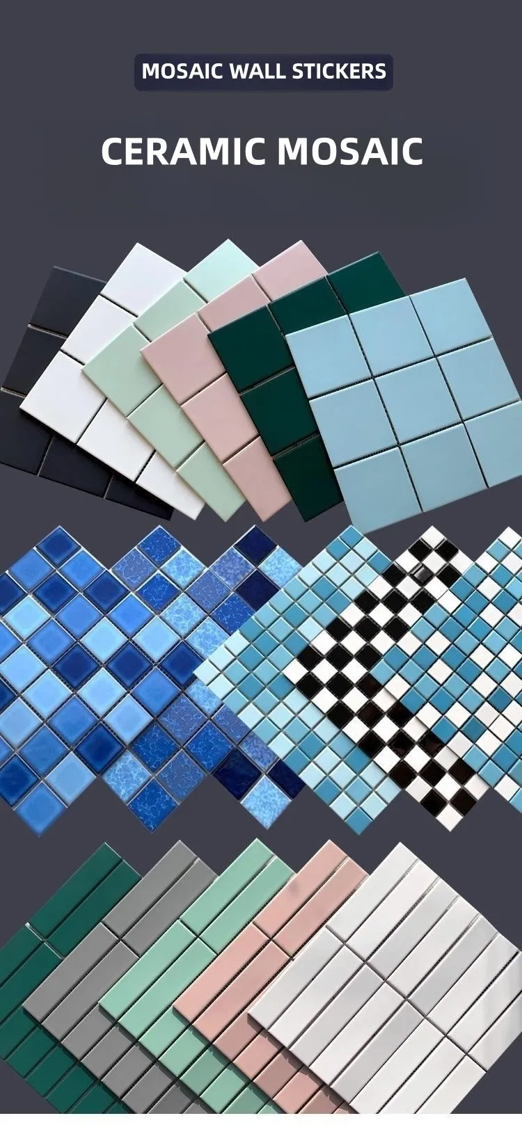 Kitchen Backsplash Multi Colored Custom Design Mosaic Tiles Floor ...
