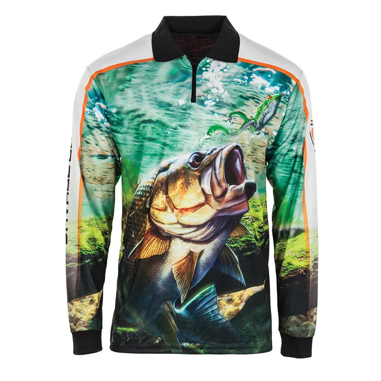 Custom Fishing Shirts Australia 3d Sublimation Printed Fishing Uniform ...