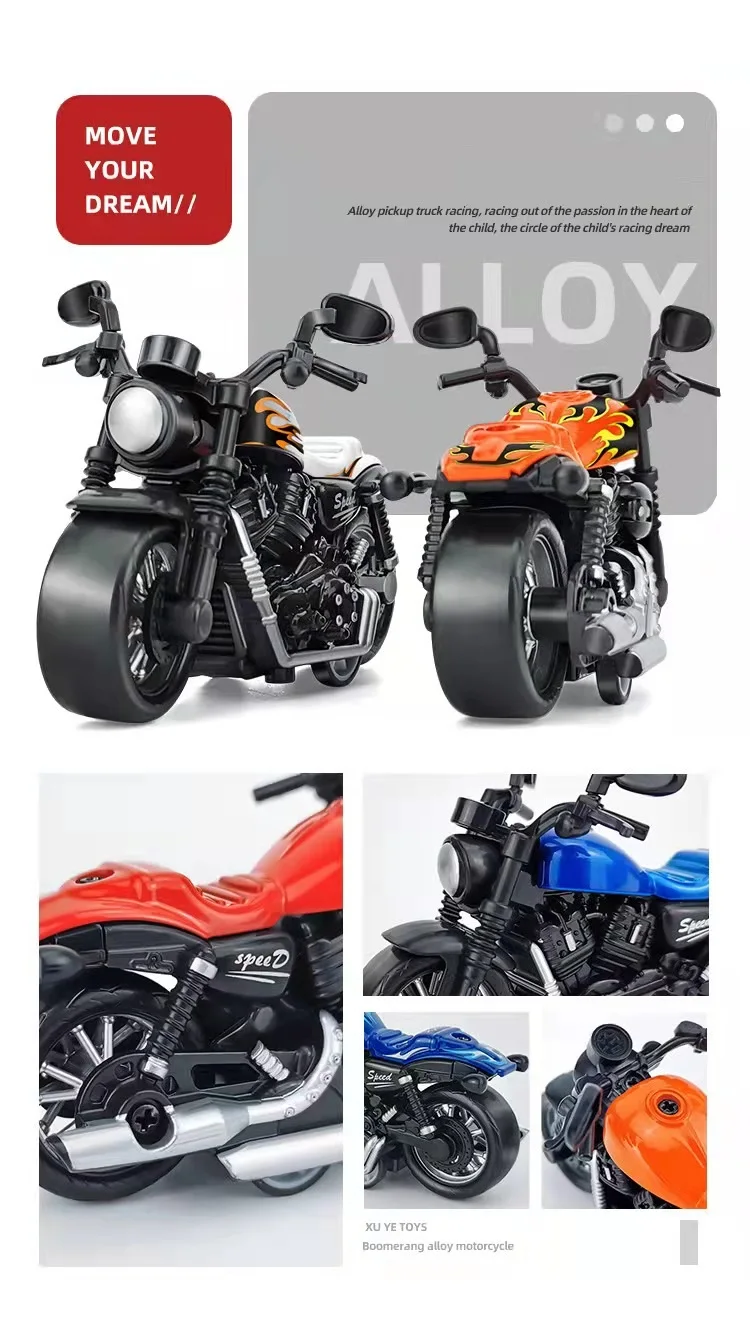 Mini Alloy Motorcycle Pull-Back Toy for Kids | Small Scale Ride-On ...