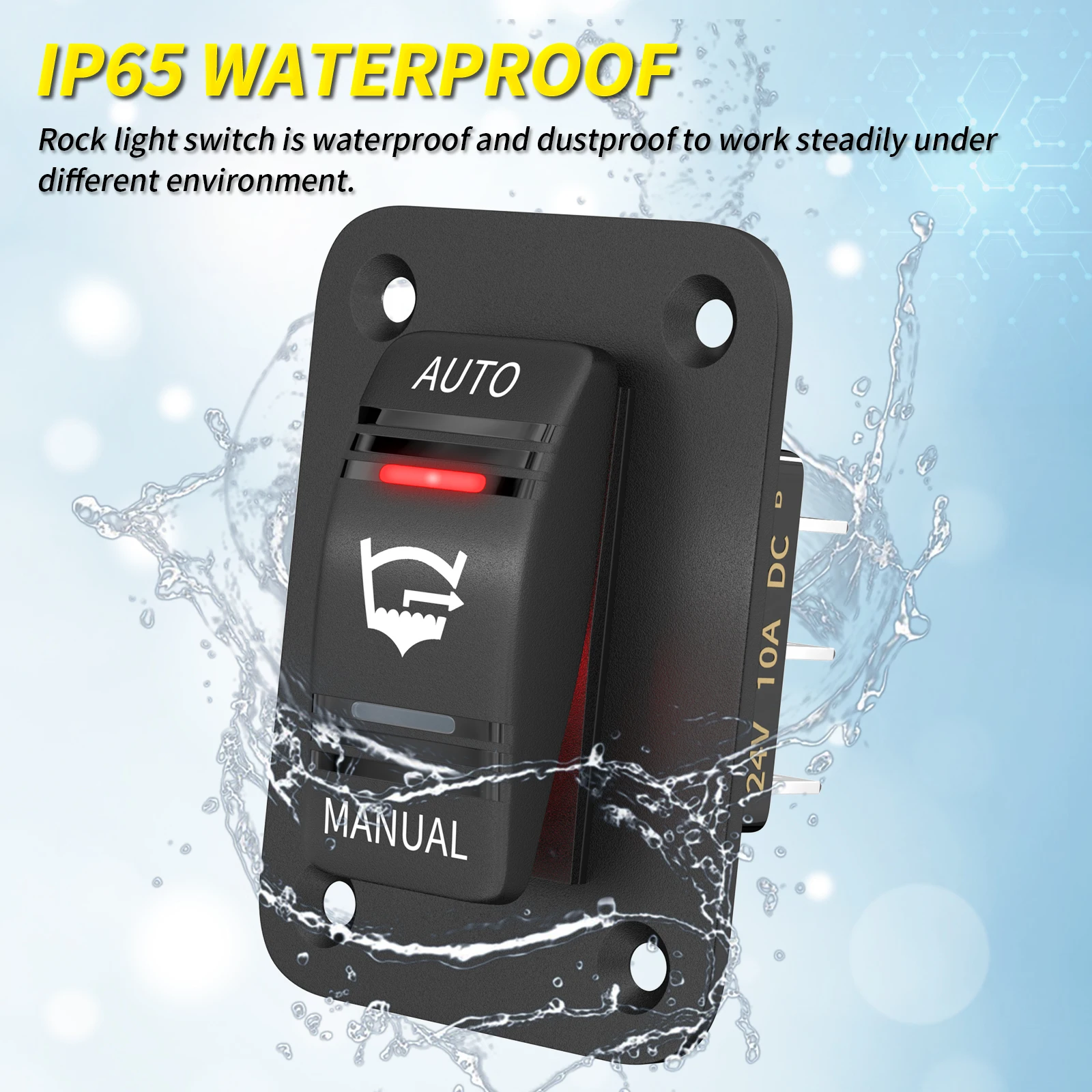 1 Gang Aluminum 20A AUTO+Pump Pattern+MANUAL 12V 3 Position Marine ...