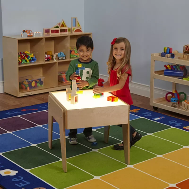 Xiha Montessori Kindergarten Daycare Playing Table Wooden Mini Led Toys ...