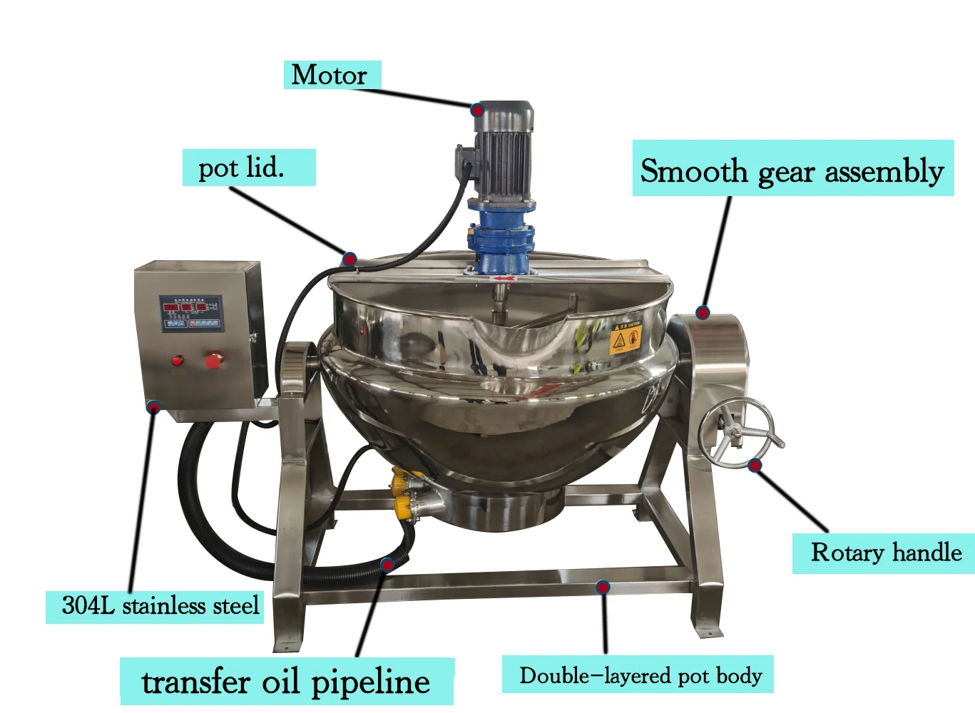 100L Industrial Electric Heated Cooking Mixer for Peanut Candy