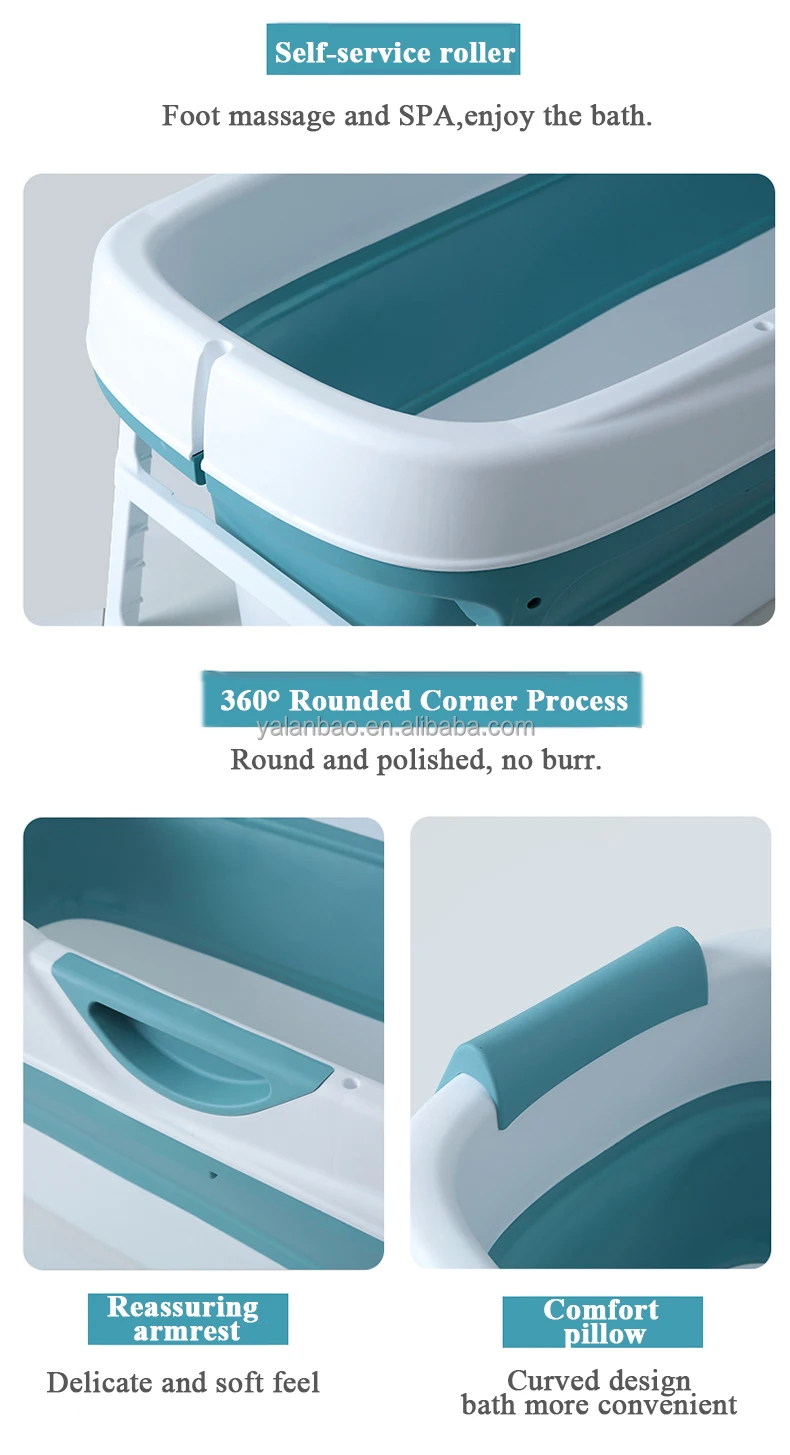 Large 158CM Folding Bucket Barrel Adult Foldable Bath Tub