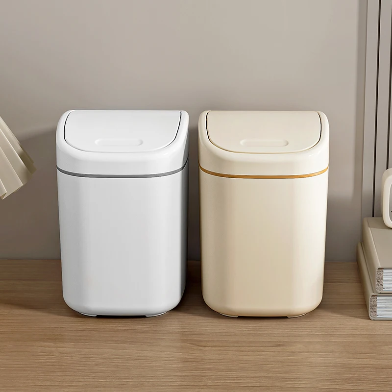 Office Kitchen Round Small Garbage Bin Cute Carton Open Trash Can - Buy ...