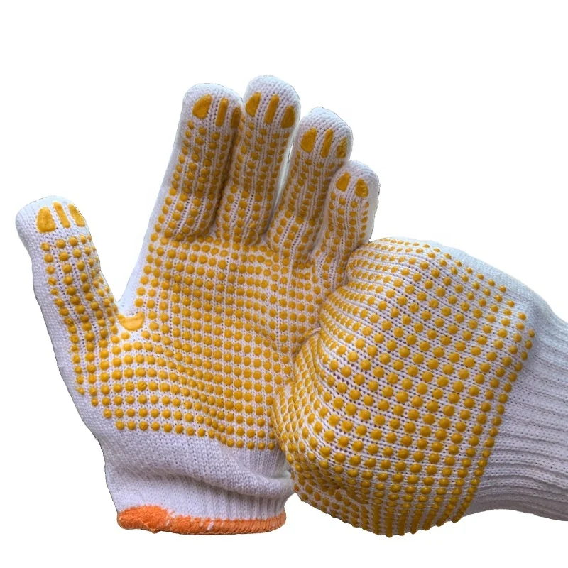 Dot plastic anti slip work gloves gardening gloves anti slip and wear ...