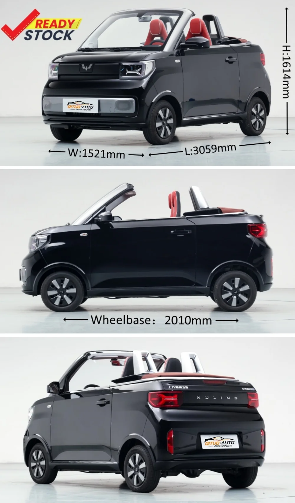 Saic Gm Wuling Auto 2023 Wuling Hongguang Mini Ev Cabrio 2 Seats Smart ...