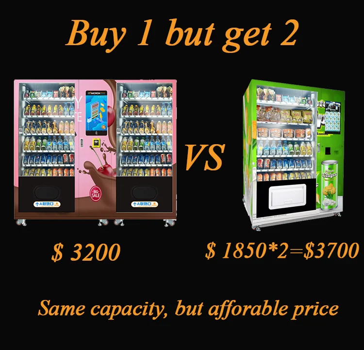 Large Capacity Dual Cabinet Double Cabinet Refrigerated Snacks and ...