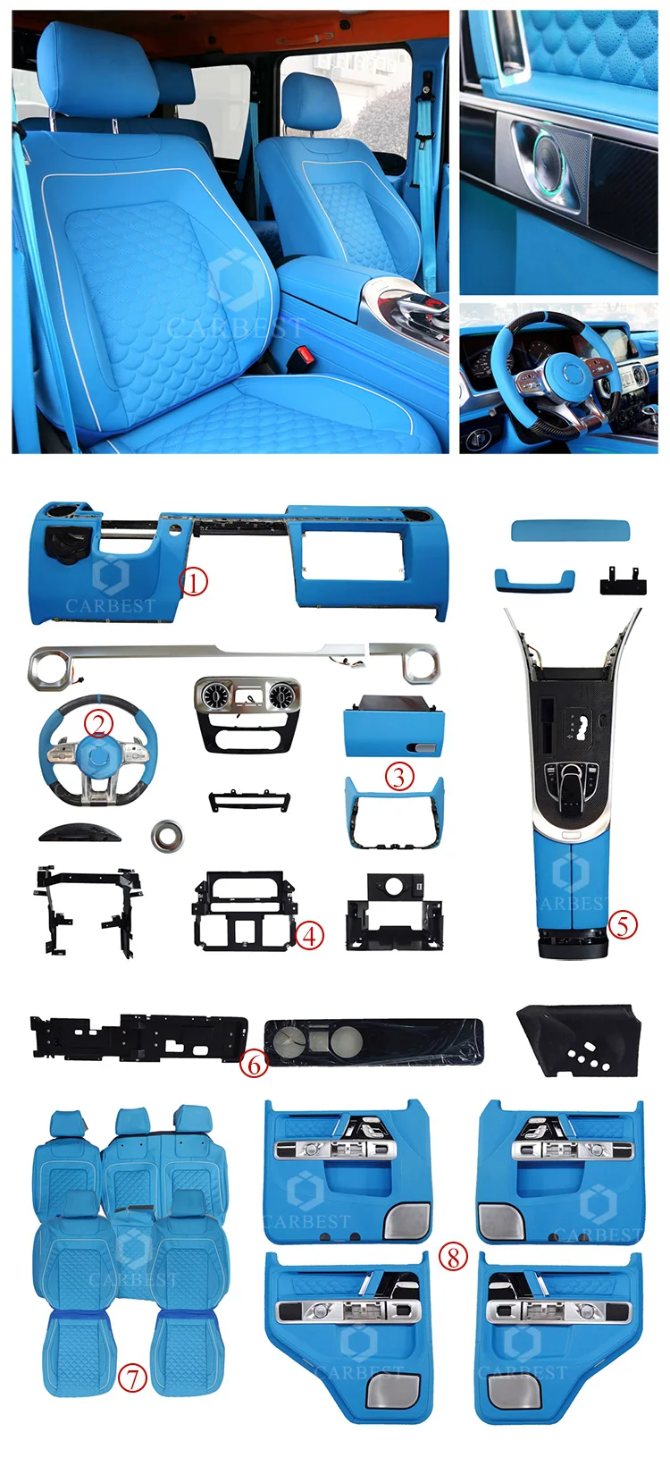 CARBEST G-Class Interior Upgrade Kit - Enhance Your Ride