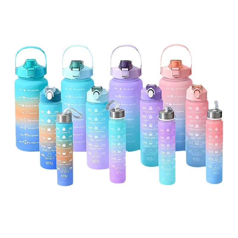 Eco Friendly Products 2l Gradient Color Three-piece Set Colorful 750ml ...