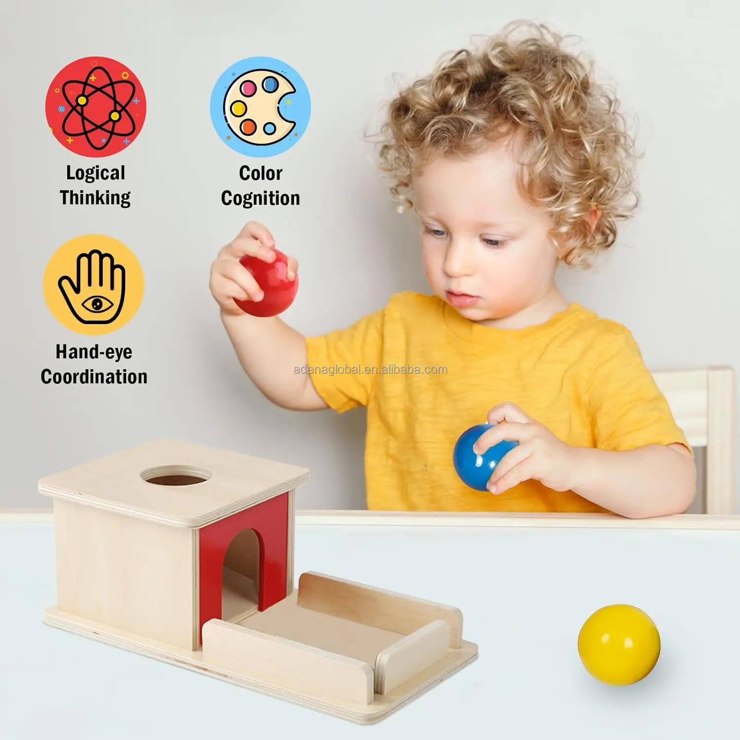 Montessori Kids Wooden Sensory Montessori Object Permanence Box Infant ...