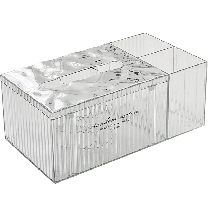 ZJH22071S Acrylic tissue box with drawer Rectangle Shape Drawer Type ...