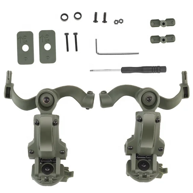 YAKEDA Tactical Headset Toad Fastening Mounts Helmet Rail Adaptor ...