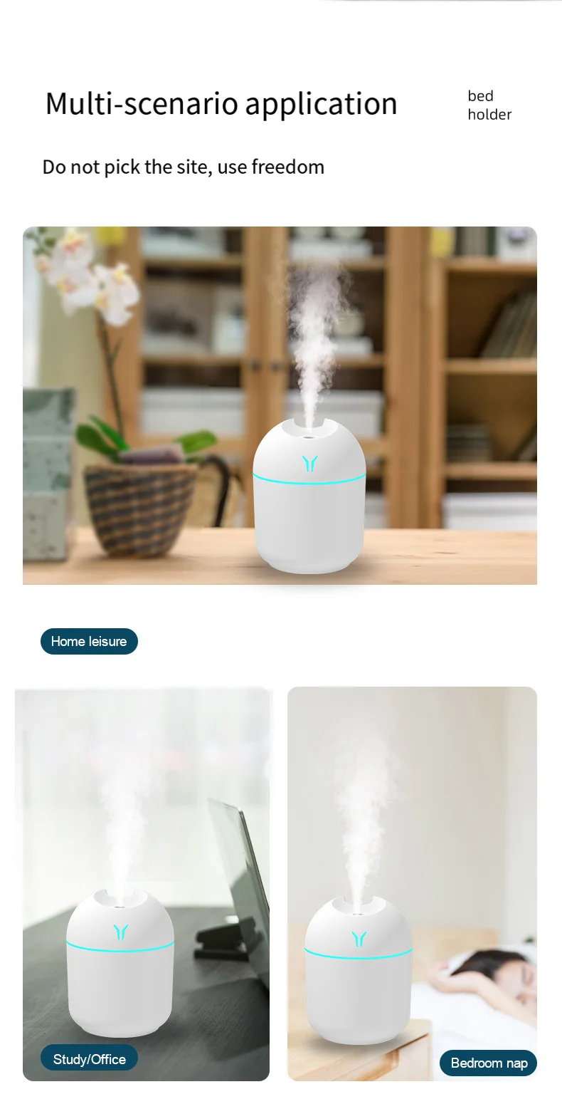 Mini Air Humidifier Purifier Car USB Ultrasonic Aroma Diffuser