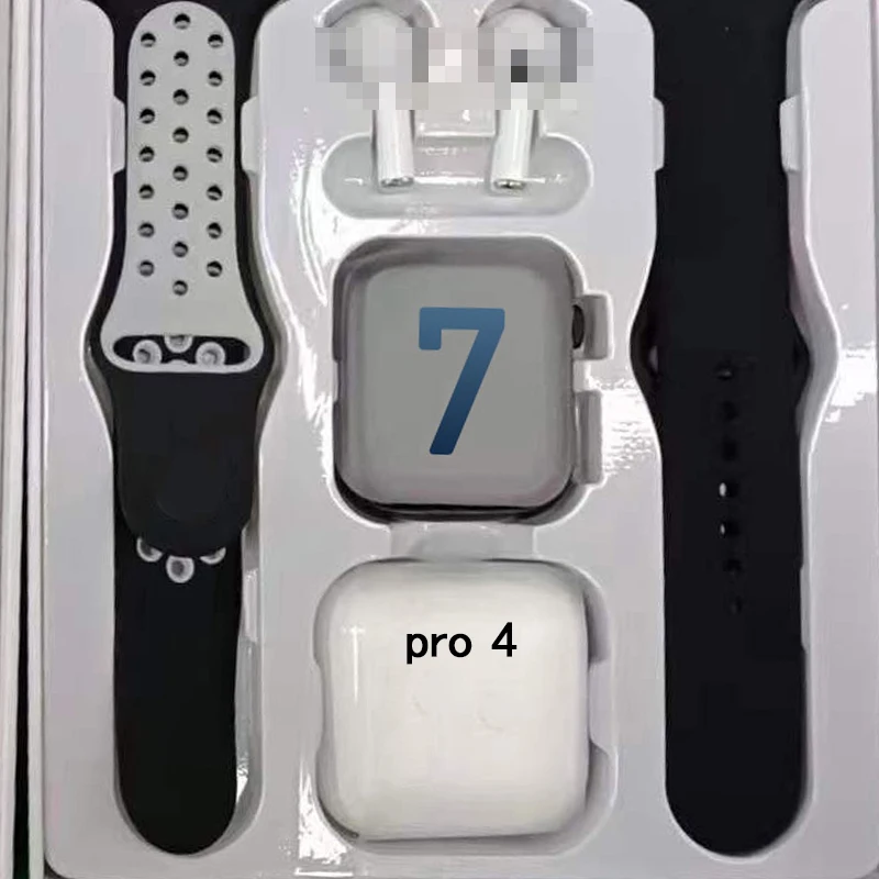 T55 Pro Max Smart Watch With Earphone 2 In 1 Smartwatch Series 7 With 2 Watch Band Strap Pro 4 ...