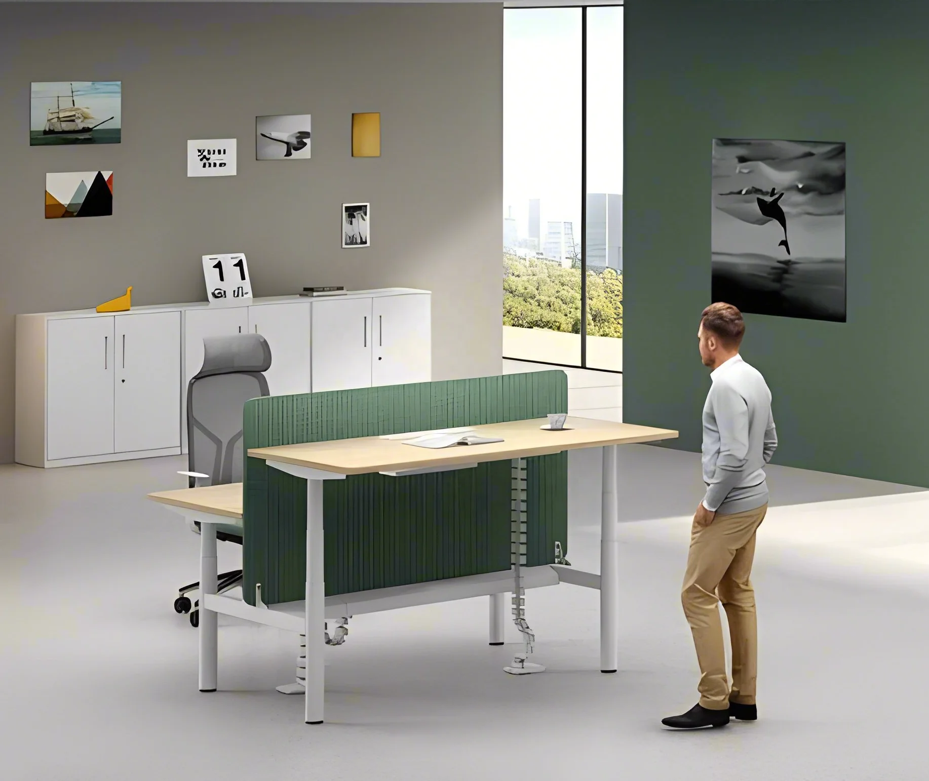 Modular Adjustable Executive Desk Height Adjustable Table Mechanismh ...