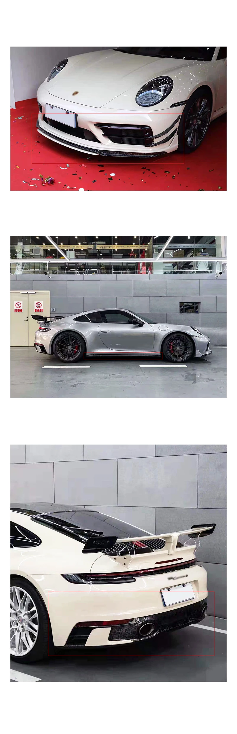 Car Body Kit For Porsche 911 992 Modified Carbon Fiber Small Surround ...