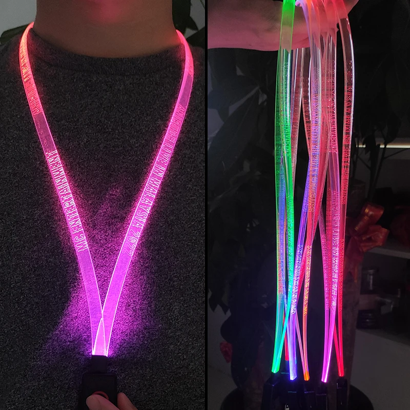 Light Up Led Cruise Lanyard Flashing Necklace Led Lanyards With Laser ...