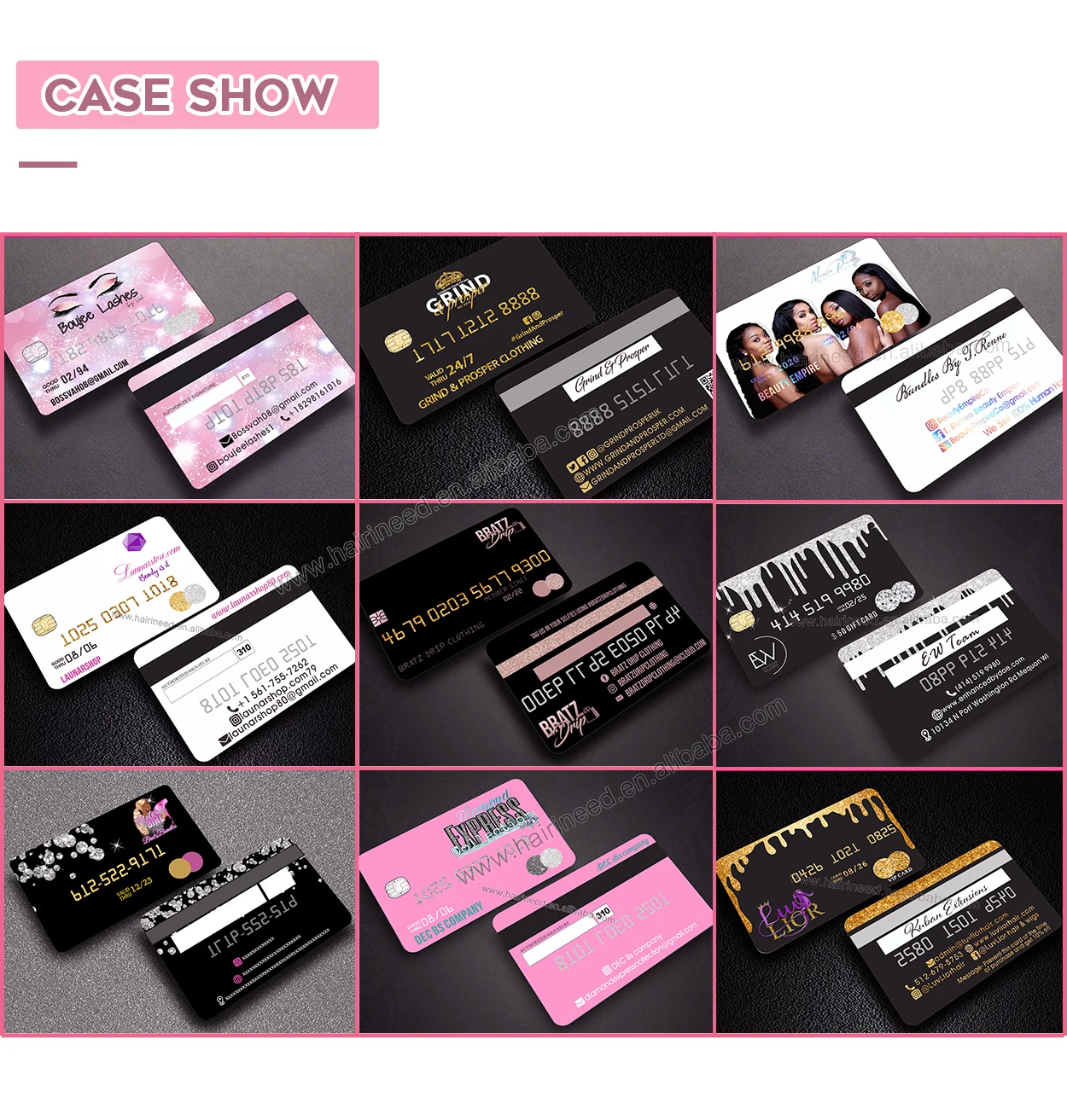 Luxury Pvc Plastic Sequence Number Embossed Gift Cards Custom Visa ...