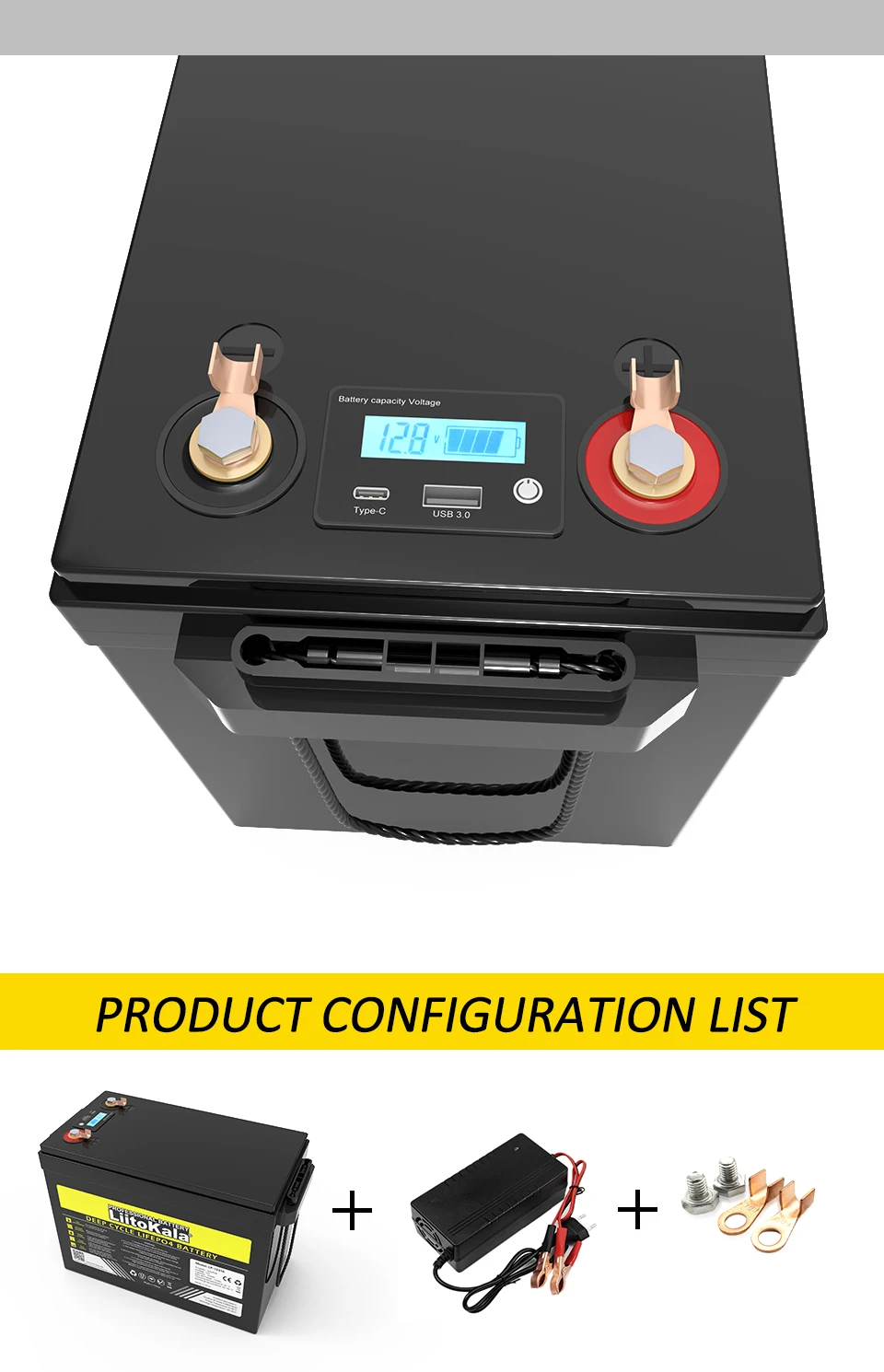 Liitokala 12v 310ah Lifepo4 Lithium Ion Batteries Pack Deep Cycle ...