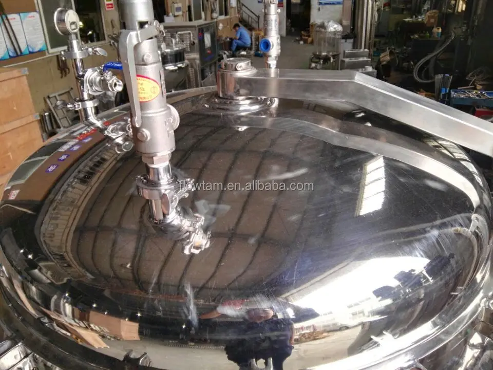 1000 Liter Industrial Steam Heating Pressure Type Meat Cooking Machine ...