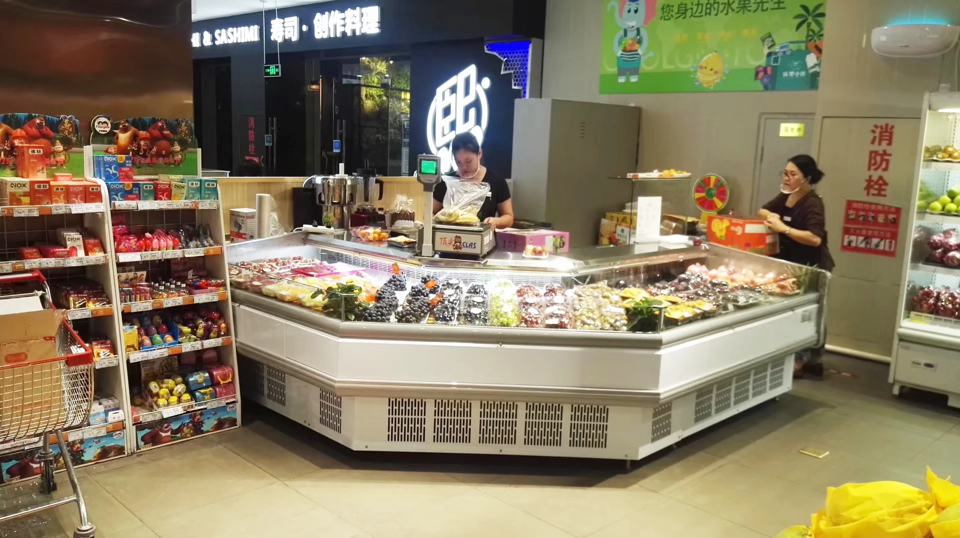 Fresh Meat Deli Display Counter Chiller Meat Refrigerated Showcase ...