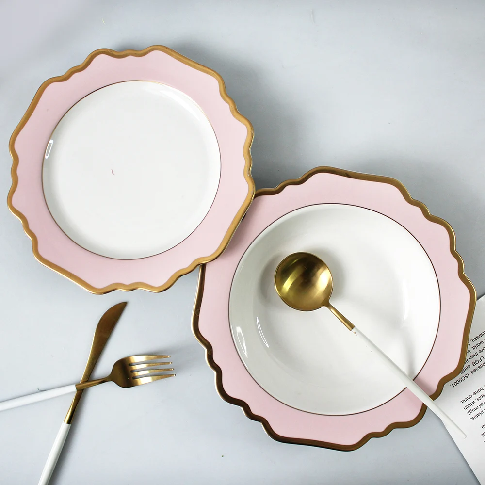 Dubai Gold Ceramic Dinnerware Wedding Plates Set| Alibaba.com