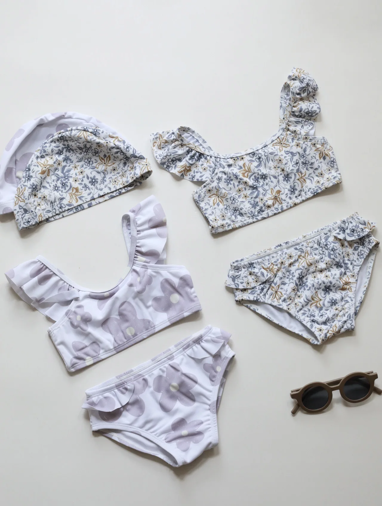 Summer Printed Two Piece Sleeveless Children Bathing Suit Girls Bikini ...