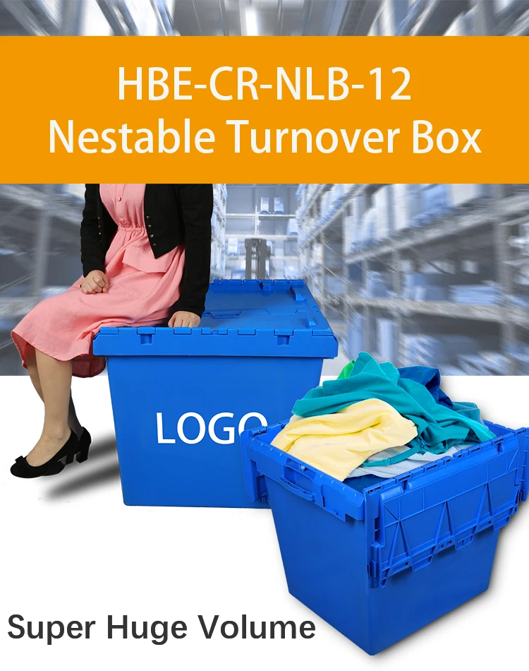 Heavy Duty Plastic Stackable Crate Storage Moving Transport Logistic ...