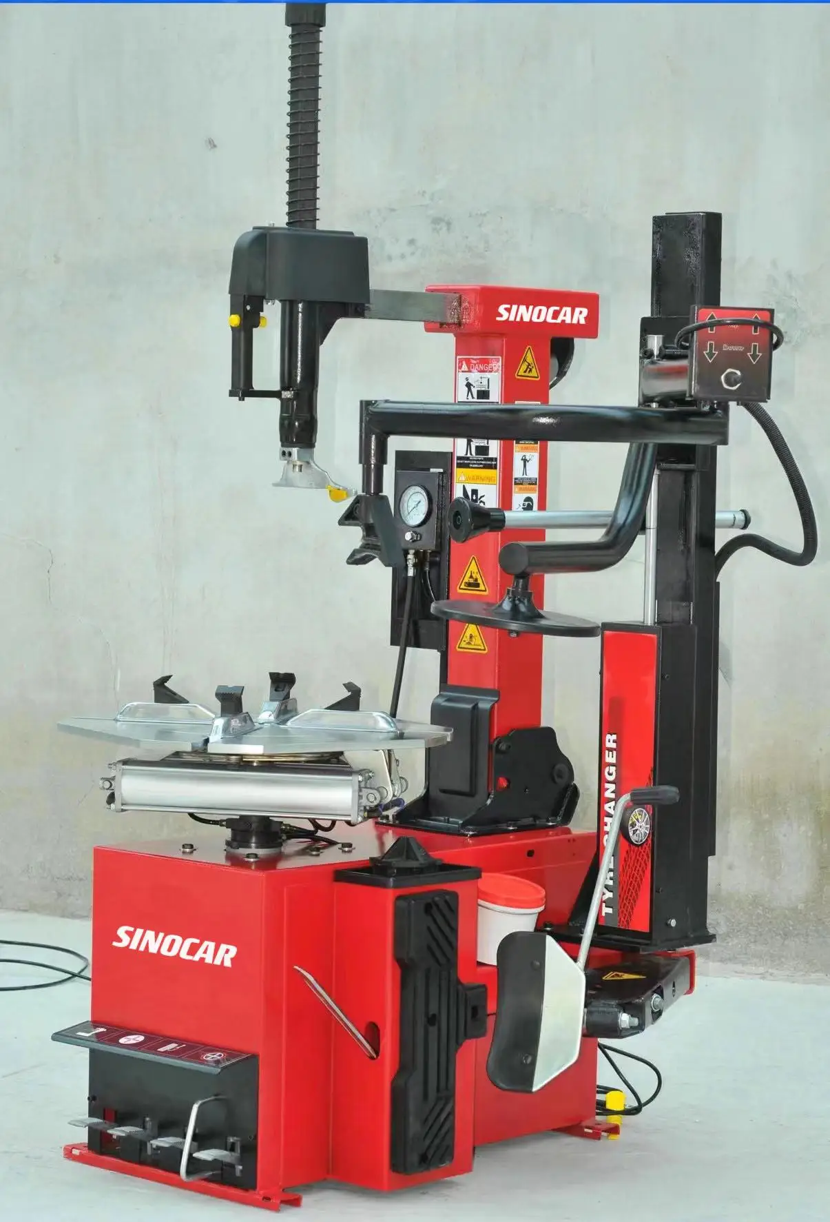Automatic Car Tyre Changer Machine With Tire Lifting Kit With Lean Back ...