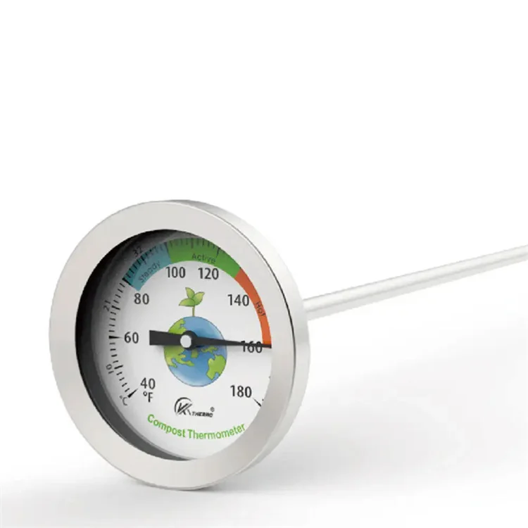 10~76 Degree Soil Thermometer Probe Detector Compost Temperature Long ...