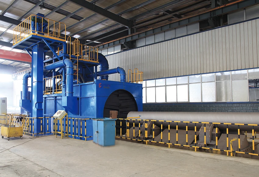 Steel Tube External Wall Abrator Shot Blaster Steel Pipe Automatic Shot ...
